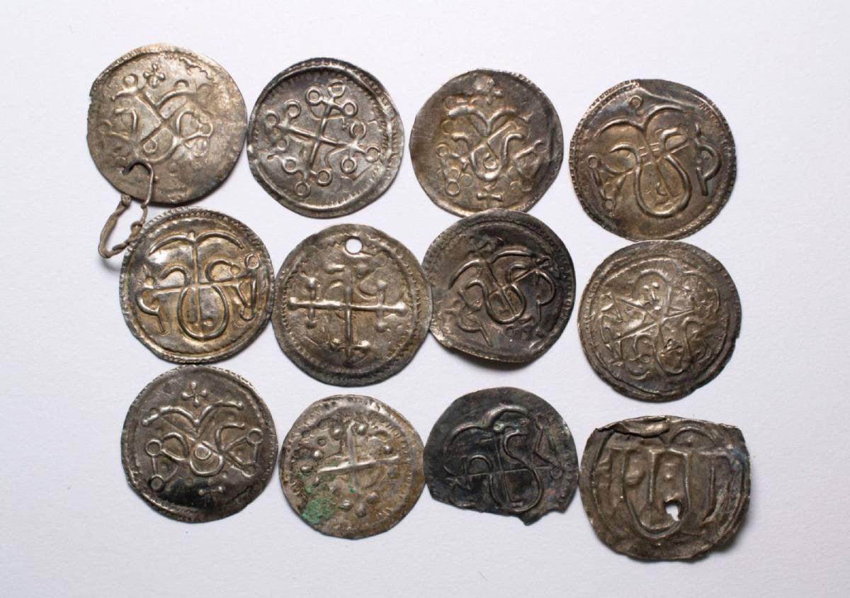 Rare silver coins minted by Viking king Harald Bluetooth were ...
